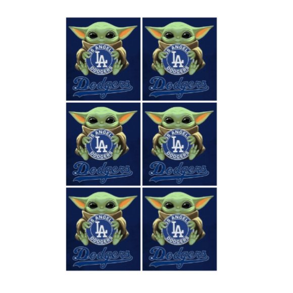 Design | Los Angeles Dodgers Baby Yoda Laminated Vinyl Stickers 89 ...